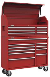 Performax® 52" x 18" Red 16-Drawer Top Tool Chest and Rolling Cabinet ...