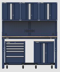 Performax® 72"W x 86"H x 24"D Blue 6-Piece Garage Storage Cabinet ...