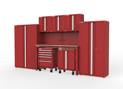Performax® 156"W x 86"H x 24"D Red 8-Piece Garage Storage Cabinet ...