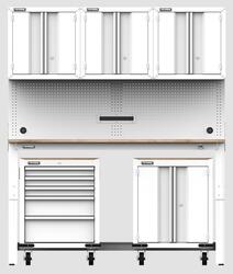 Performax® 72"W x 86"H x 24"D White 6-Piece Garage Storage Cabinet ...