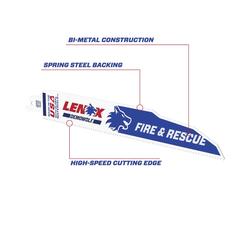 LENOX® DEMOWOLF™ 9" 10-TPI Fire & Rescue Reciprocating Saw Blade - 5 ...