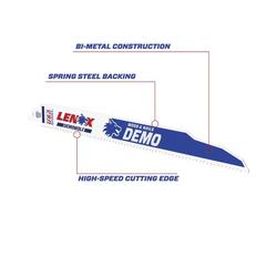 LENOX® DEMOWOLF™ RAPID PLUNGE™ 12" x 6-TPI Demolition Reciprocating Saw ...