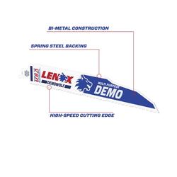 LENOX® DEMOWOLF™ Multi-purpose Demolition Reciprocating Saw Blade - 5 ...