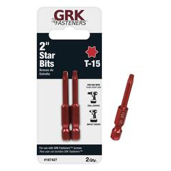 GRK® 2" T15 Red Power Drive Bits - 2 Pack at Menards®