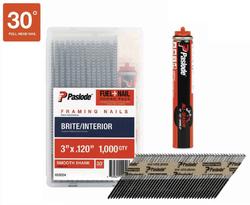 Paslode® 3" x .120 Paper Brite Smooth Shank Full Round Framing Nail ...
