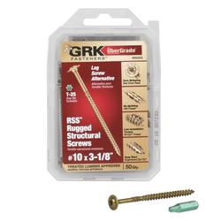 GRK® RSS™ #10 x 3-1/8" Star Drive Climatek™ Round Head Structural Lag ...