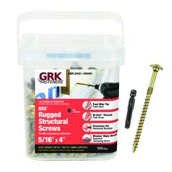 GRK® RSS™ 5/16" x 4" Star Drive Climatek™ Washer Head Structural Lag ...