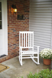 Backyard Creations® White Wood Rocking Patio Chair at Menards®