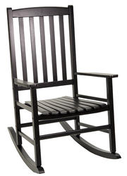 Backyard Creations® Black Wood Rocking Patio Chair at Menards®
