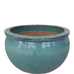 16" Aqua Glazed Ceramic Bell Pot at Menards®