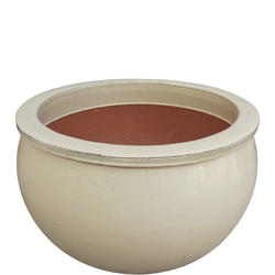 16" Cream Glazed Ceramic Bell Pot at Menards®