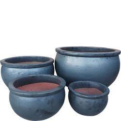 20.5" Black Glazed Ceramic Bell Pot at Menards®