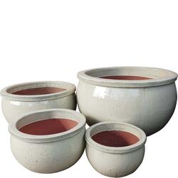 20.5" Cream Glazed Ceramic Bell Pot at Menards®