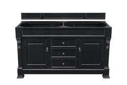 James Martin Brookfield 60"W x 22-3/4"D Antique Black Bathroom Vanity ...