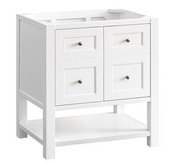 James Martin Breckenridge 30"W x 23-1/2"D Bright White Bathroom Vanity ...