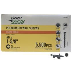 Grip Fast® Premium #6 x 1-5/8" Phillips Drive Bugle Head Coarse Thread ...