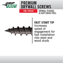 Grip Fast® Premium #6 x 2" Phillips Drive Bugle Head Fine Thread ...