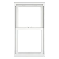 JELD-WEN® Best Series 28-1/4"W x 46"H White Vinyl Double-Hung ...