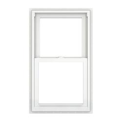 JELD-WEN® Better Series 26"W x 36-1/2"H White Vinyl Double-Hung Window ...