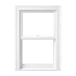 JELD-WEN® Better Series 26"W x 36-1/2"H White Vinyl Double-Hung Window ...