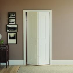 Mastercraft® 30"W x 80"H Brite White 2-Panel Arch Bi-Fold Closet Door ...