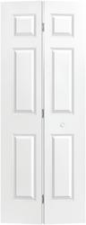 Mastercraft® 36"W x 80"H White Woodgrain 6-Panel Colonist Bi-Fold ...
