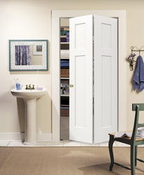 Mastercraft® 24"W x 80"H Brite White 3-Panel Mission Bi-Fold Closet ...