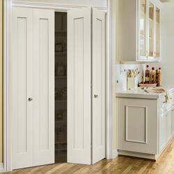 Mastercraft® 36"W x 80"H Primed 1-Panel Bi-Fold Closet Door at Menards®