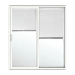 JELD-WEN® Builders Series 60"W x 80"H Black Vinyl OX Sliding Patio Door ...