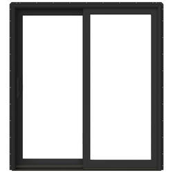 JELD-WEN® Builders Series 72"W x 80"H Black Vinyl XO Sliding Patio Door ...