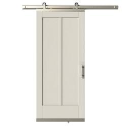 JELD-WEN MODA PMP1024N 36"W x 80"H Primed Wood Narrow Rail 2-Panel ...