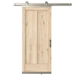 JELD-WEN MODA PMP1024N 30"W x 80"H Unfinished Wood Narrow Rail 2-Panel ...