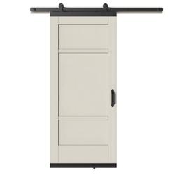 JELD-WEN MODA PMP1031N 32"W x 80"H Primed Wood Narrow Rail 3-Panel ...