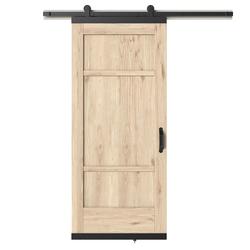 JELD-WEN MODA PMP1031N 32"W x 80"H Unfinished Wood Narrow Rail 3-Panel ...