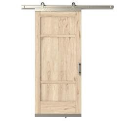 JELD-WEN MODA PMP1031N 36"W x 80"H Unfinished Wood Narrow Rail 3-Panel ...