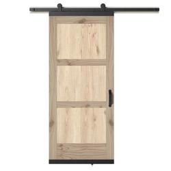 JELD-WEN MODA PMP1035 30"W x 80"H Unfinished Wood 3-Panel Interior Barn ...