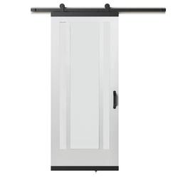 JELD-WEN MODA PMP1036N 36"W x 80"H Primed Wood Narrow Rail 3-Panel ...