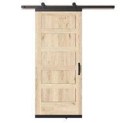 JELD-WEN MODA PMP1055 36"W x 96"H Unfinished Wood 5-Panel Interior Barn ...