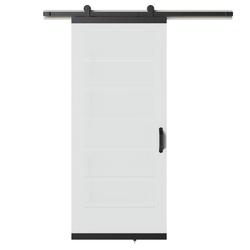 JELD-WEN MODA PMP1066N 32"W x 80"H Primed Wood Narrow Rail 6-Panel ...
