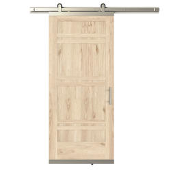 JELD-WEN MODA PMP1071 36"W x 80"H Unfinished Wood 7-Panel Interior Barn ...