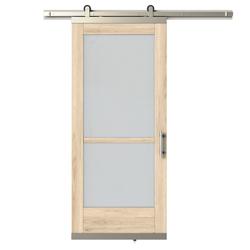 JELD-WEN MODA PMT1023N 36"W x 96"H Unfinished Wood Frosted Translucent ...