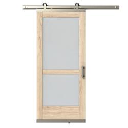 JELD-WEN MODA PMT1023 32"W x 80"H Unfinished Wood Frosted Translucent ...