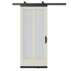 JELD-WEN MODA PMT1024 32"W x 80"H Primed Wood Frosted Translucent Glass ...