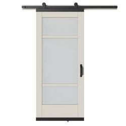 JELD-WEN MODA PMT1031N 36"W x 80"H Primed Wood Frosted Translucent ...