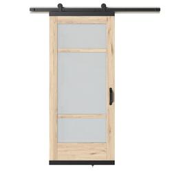 JELD-WEN MODA PMT1031N 30"W x 80"H Unfinished Wood Frosted Translucent ...