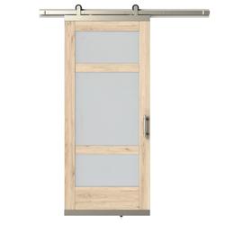 JELD-WEN MODA PMT1031 32"W x 96"H Unfinished Wood Frosted Translucent ...