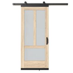JELD-WEN MODA PMT1032 32"W x 80"H Unfinished Wood Frosted Translucent ...