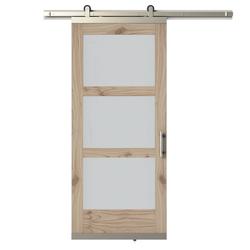 JELD-WEN MODA PMT1035 32"W x 80"H Unfinished Wood Frosted Translucent ...