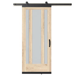 JELD-WEN MODA PMT1036 32"W x 80"H Unfinished Wood Frosted Translucent ...