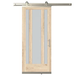 JELD-WEN MODA PMT1036 36"W x 96"H Unfinished Wood Frosted Translucent ...